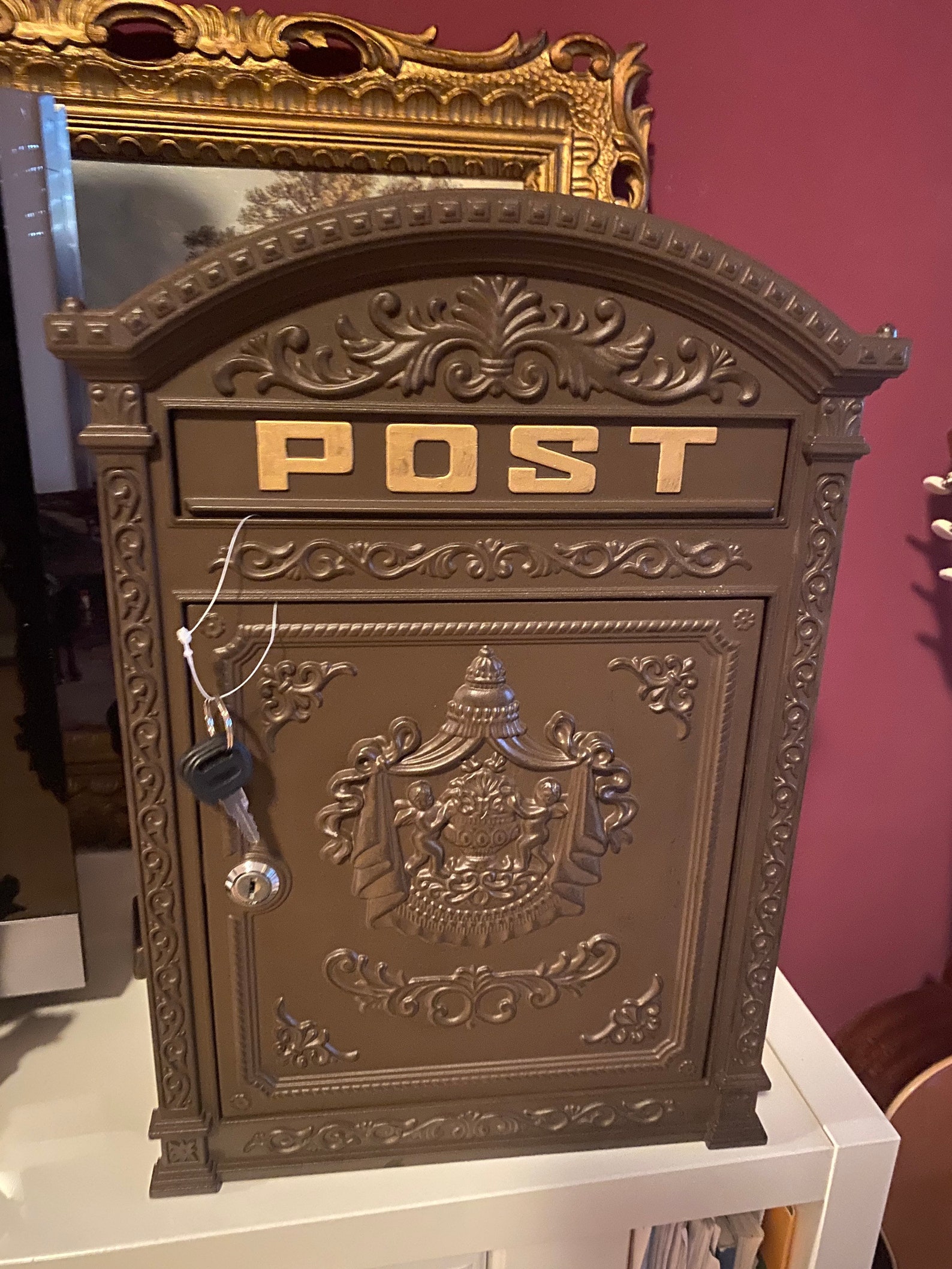 Vintage Mailbox - Rustic Brown - Wall-mounted Mailbox - Country House ...