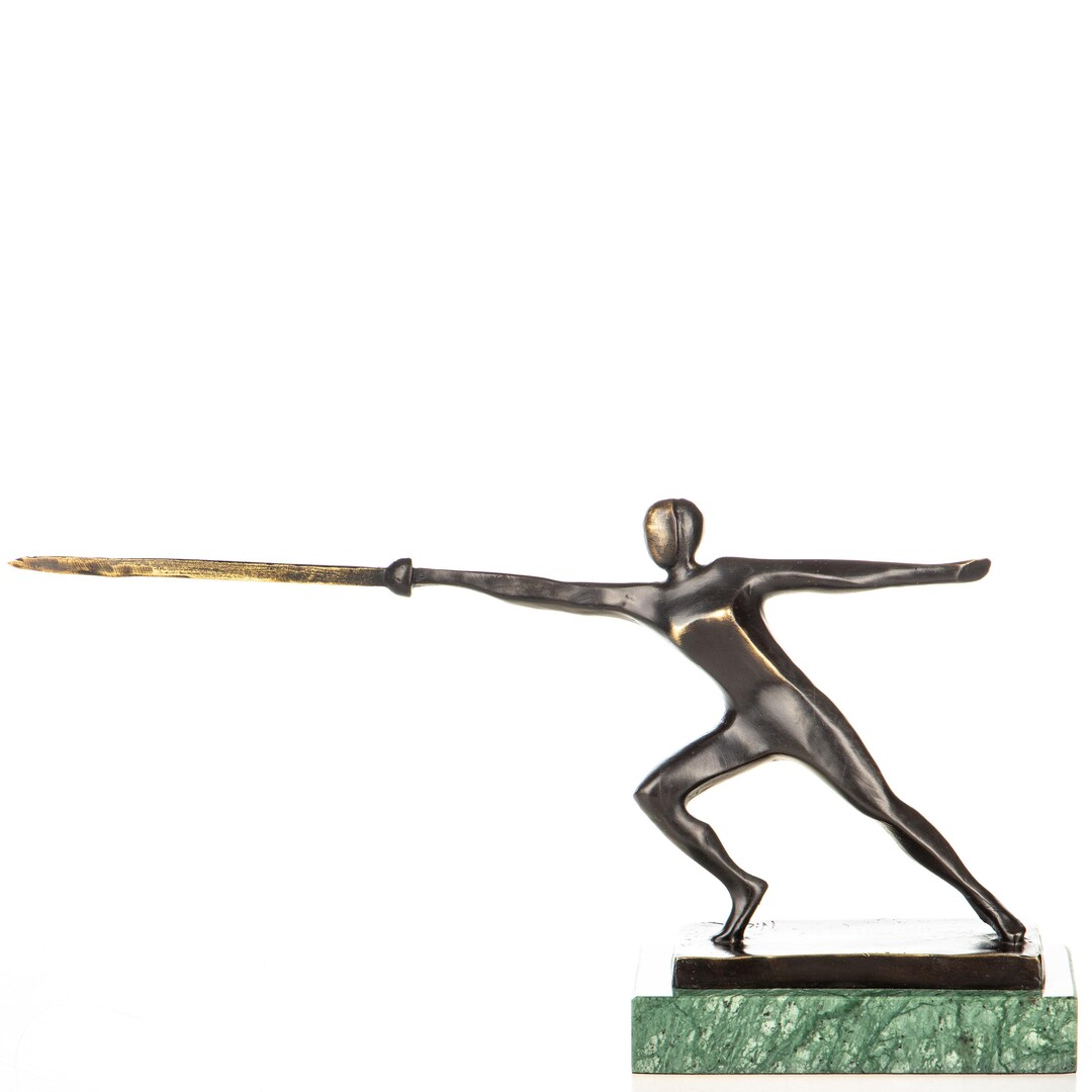 Bronze Sculpture of a Fencer Modern on a Marble Base After Nick - Etsy