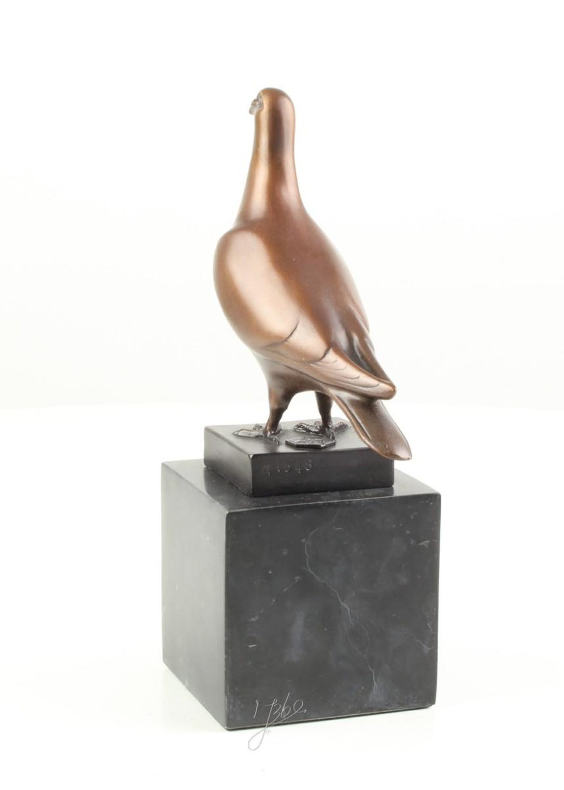 Bronze Dove Sculpture Statue Figure Bird Deco Art - Etsy