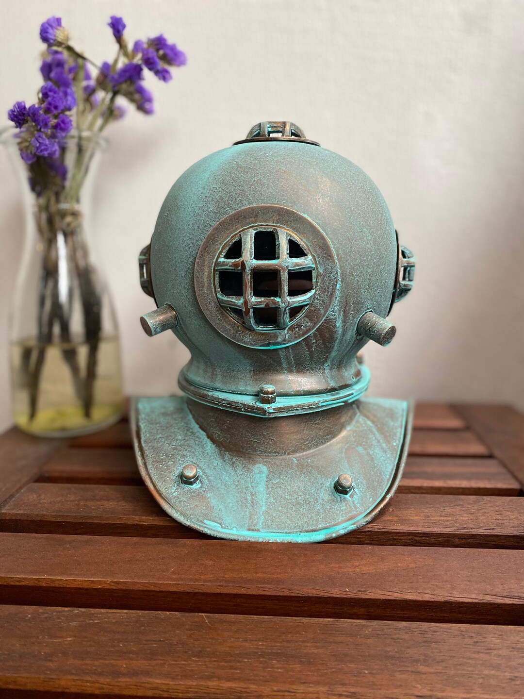 Diving Helmet Copper H.20 X 20 Cm PATINA - Etsy