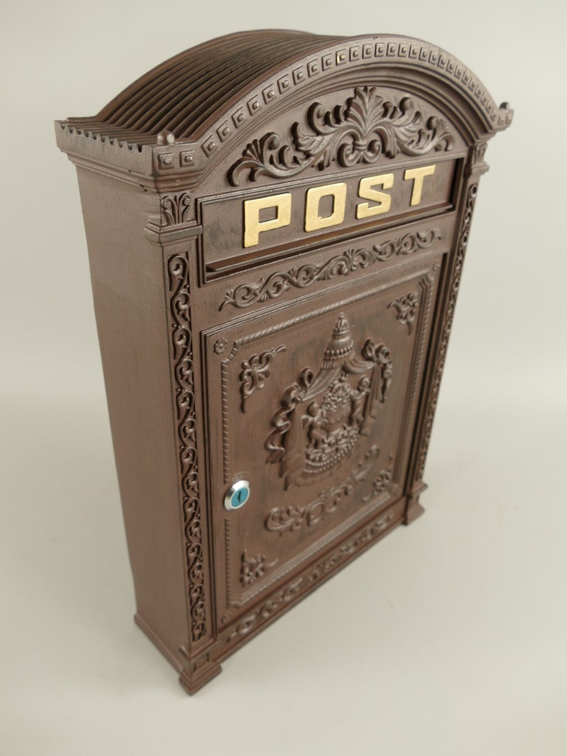 Vintage Mailbox - Rustic Brown - Wall-mounted Mailbox - Country House ...