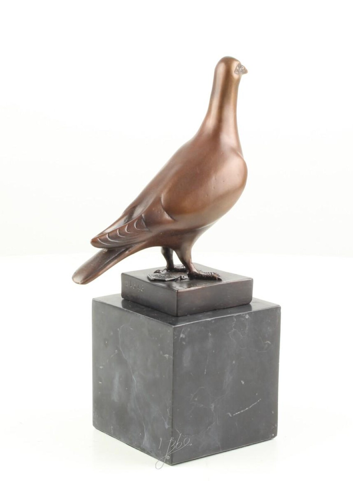 Bronze Dove Sculpture Statue Figure Bird Deco Art - Etsy