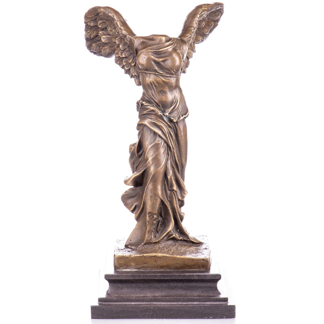 Bronze Figure of Nike of Samothrace Greek Sculpture the Goddess Nike ...