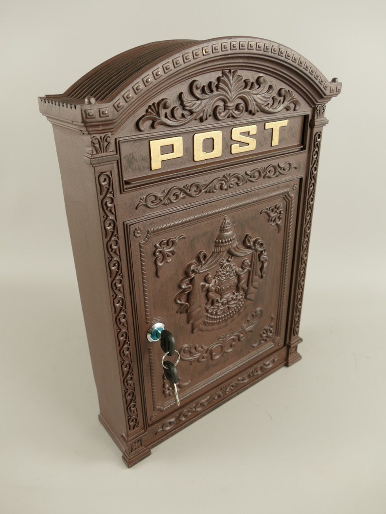 Vintage Mailbox - Rustic Brown - Wall-mounted Mailbox - Country House ...