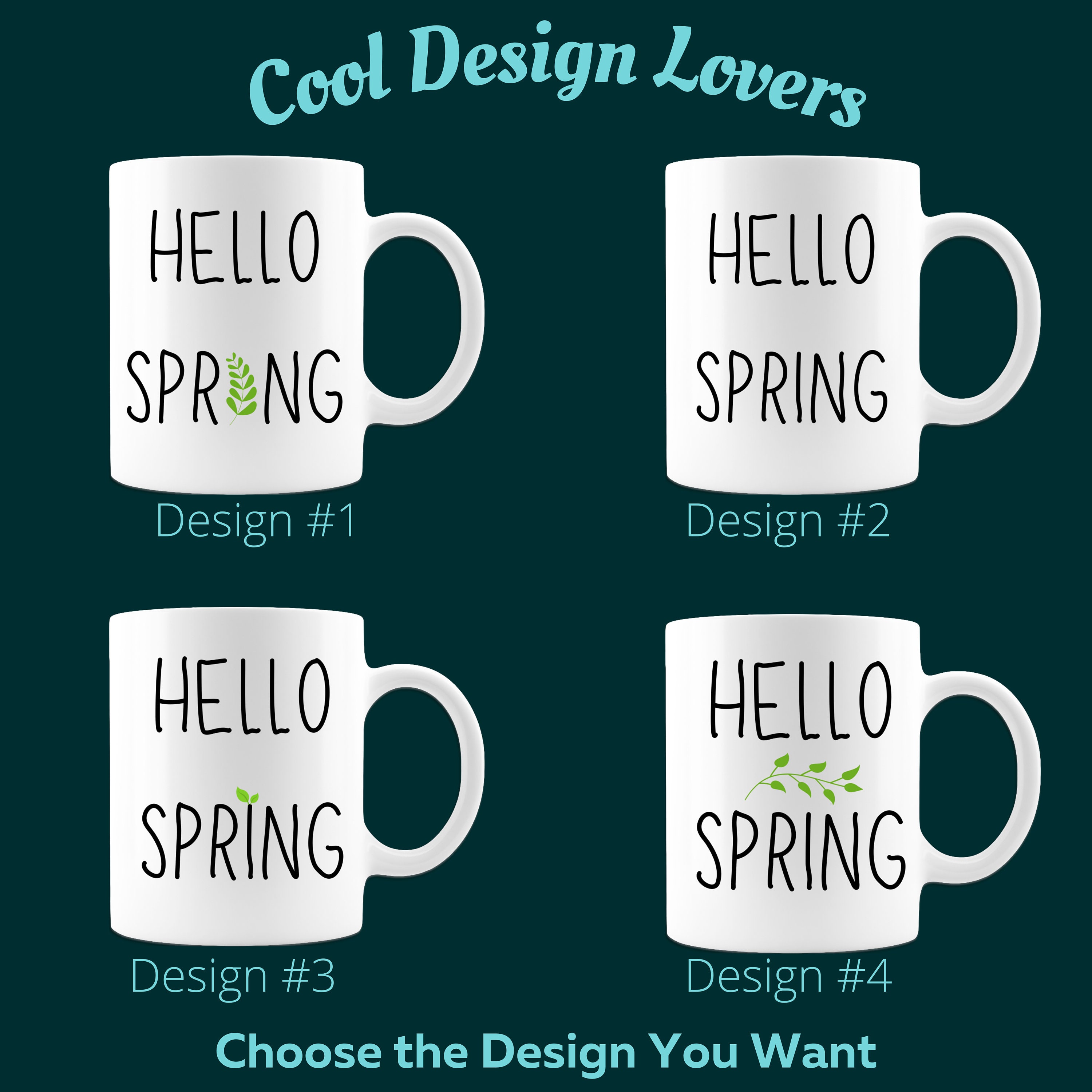 Hello Spring Bedruckte Kaffee/Tee Tasse – Personalisierte Design Tassen ...