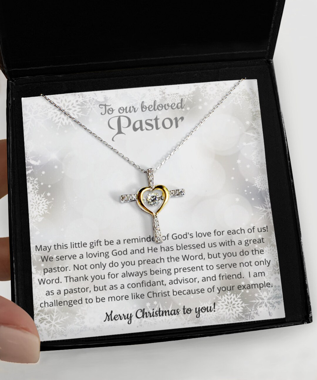 Pastor Appreciation Gift Christian Gift Cross Necklace Gift for Pastor ...