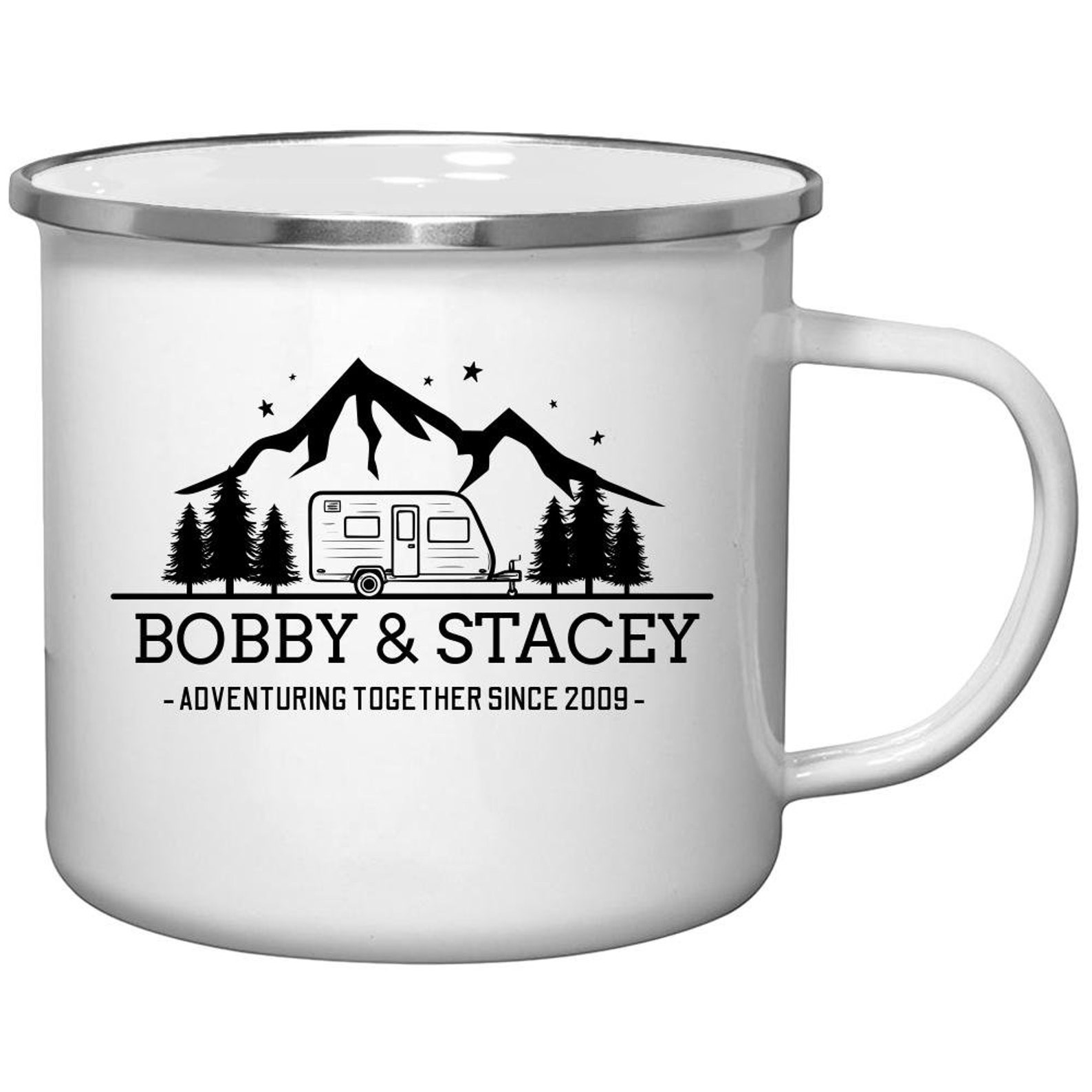 Personalized Enamel Cup Custom Camp Tin Cups White Mugs - Etsy