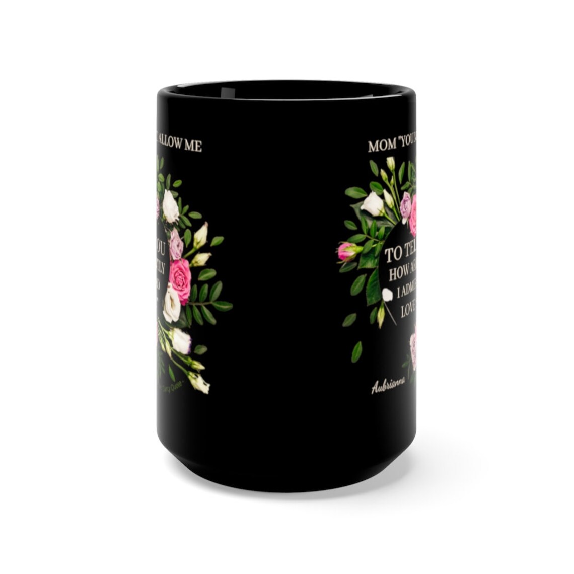 PRIDE COFFEE MUG - Black Ceramic Mug With Quote, Personalize Tea Cups ...