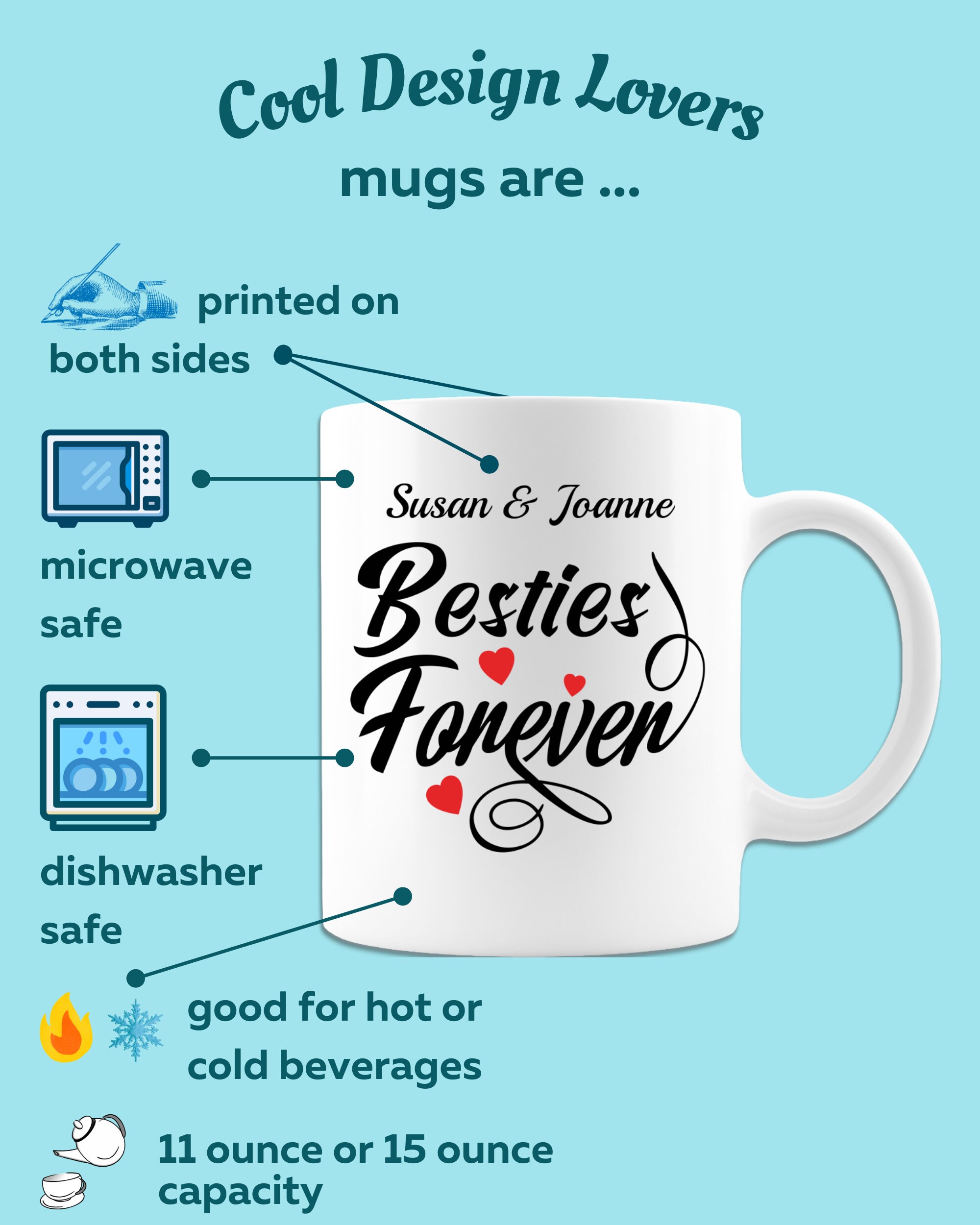 Custom Best Friend Mug, Personalized Friend Mug, Long Distance Friend ...