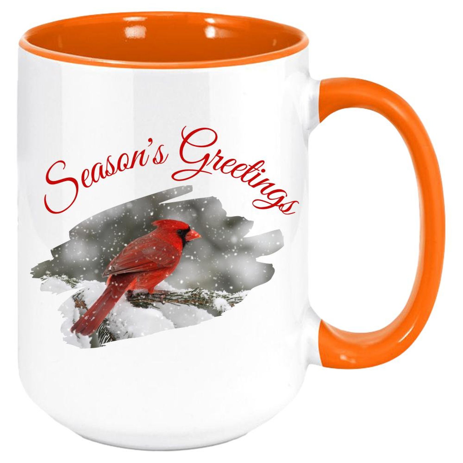 CARDINAL COFFEE MUG - Christmas Tea Cup - Cute Birds Mug - Cardinal ...