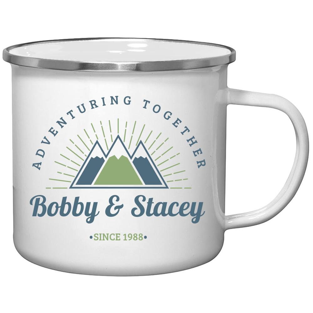ADVENTURE CAMP MUG - Adventure Together Enamel Coffee Mug - Camping ...