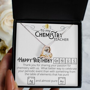Chemistry Teacher Gift Teacher Necklace Teacher Appreciation Gift ...