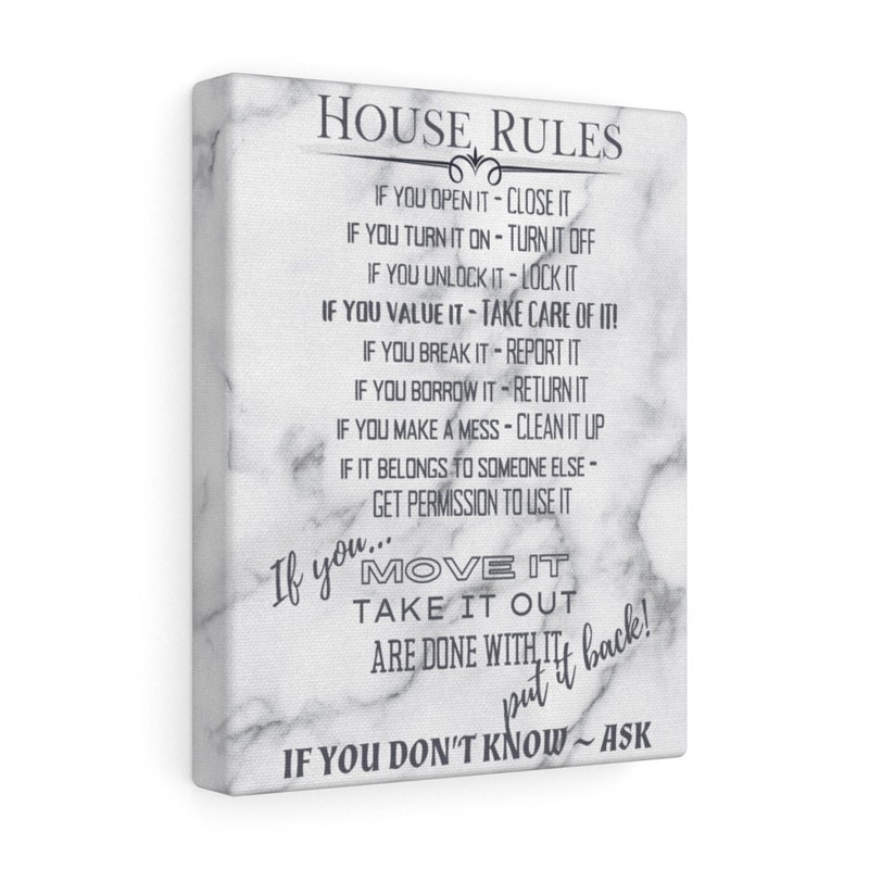 House Rules Art - Etsy