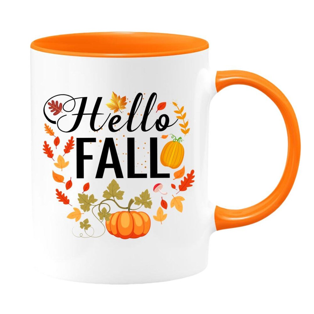 Hello Fall Mug | Pumpkin Mug | Fall Décor | Autumn Décor | Coffee Mug ...