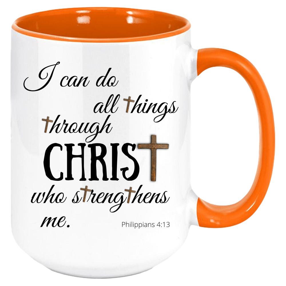 CHRIST COFFEE MUG - Religious Coffee Mug - Mug With Scripture - Cross ...
