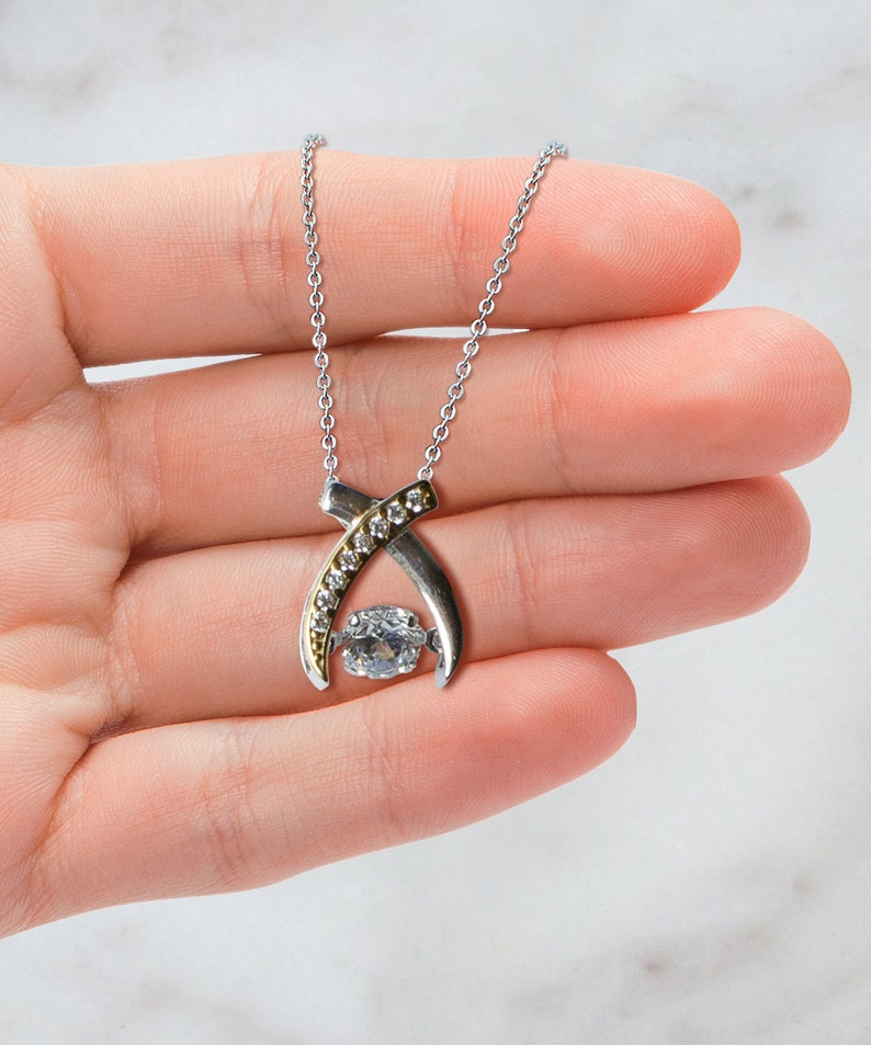 Wishbone Necklace Message Card Gift Box Graduation Gift for - Etsy