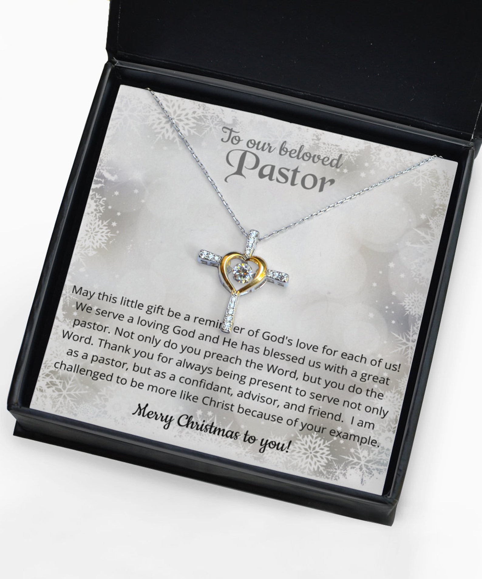 Pastor Appreciation Gift Christian Gift Cross Necklace - Etsy