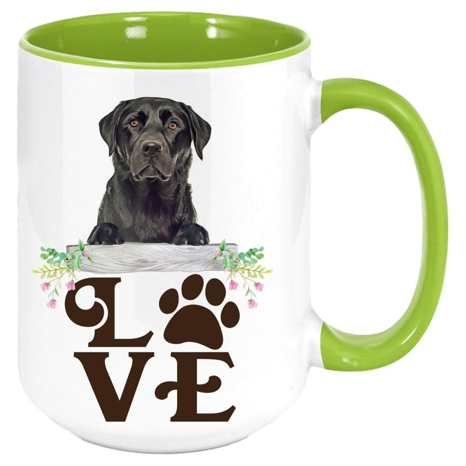 BLACK LAB MUGS Love Black Lab Dog Puppy Coffee Mug Black - Etsy