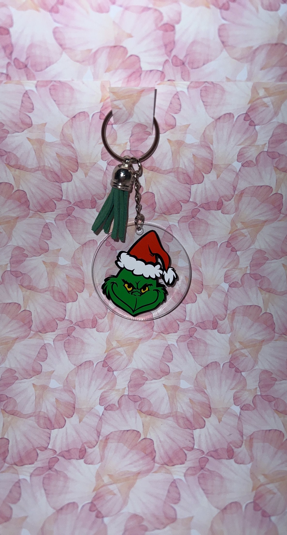 Grinch Keyring Grinch Keychain Grinch Gift for her - Etsy Polska