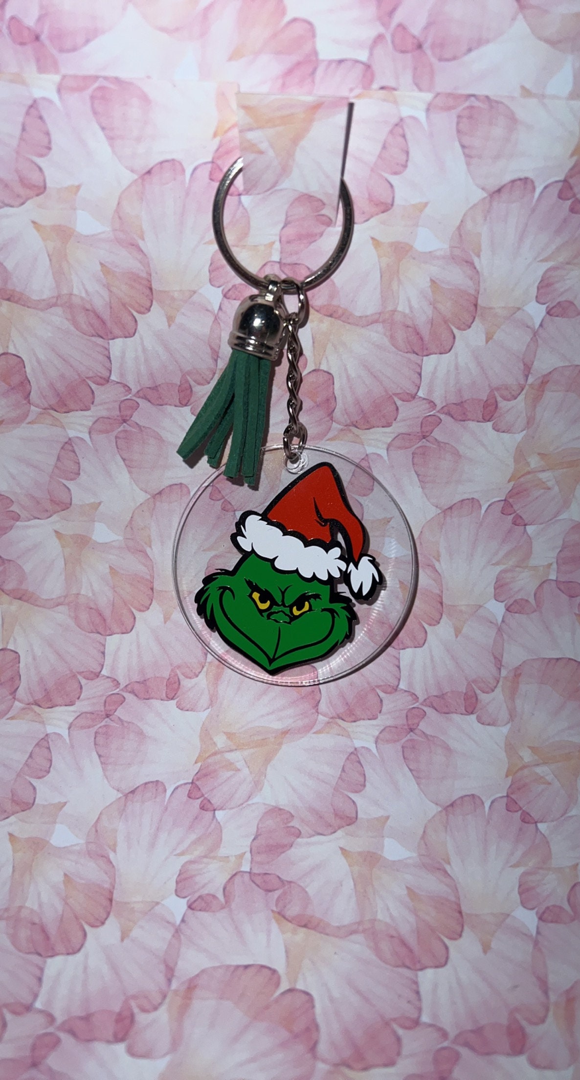 Grinch Keyring Grinch Keychain Grinch Gift for her - Etsy Polska