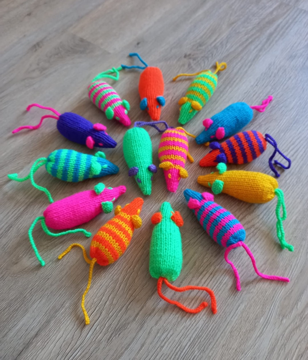 Neon Colours Catnip Mouse With Optional Ball - Etsy