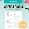 Printable Agenda in SPANISH | PDF Size A5 and Half a Page | Includes ...