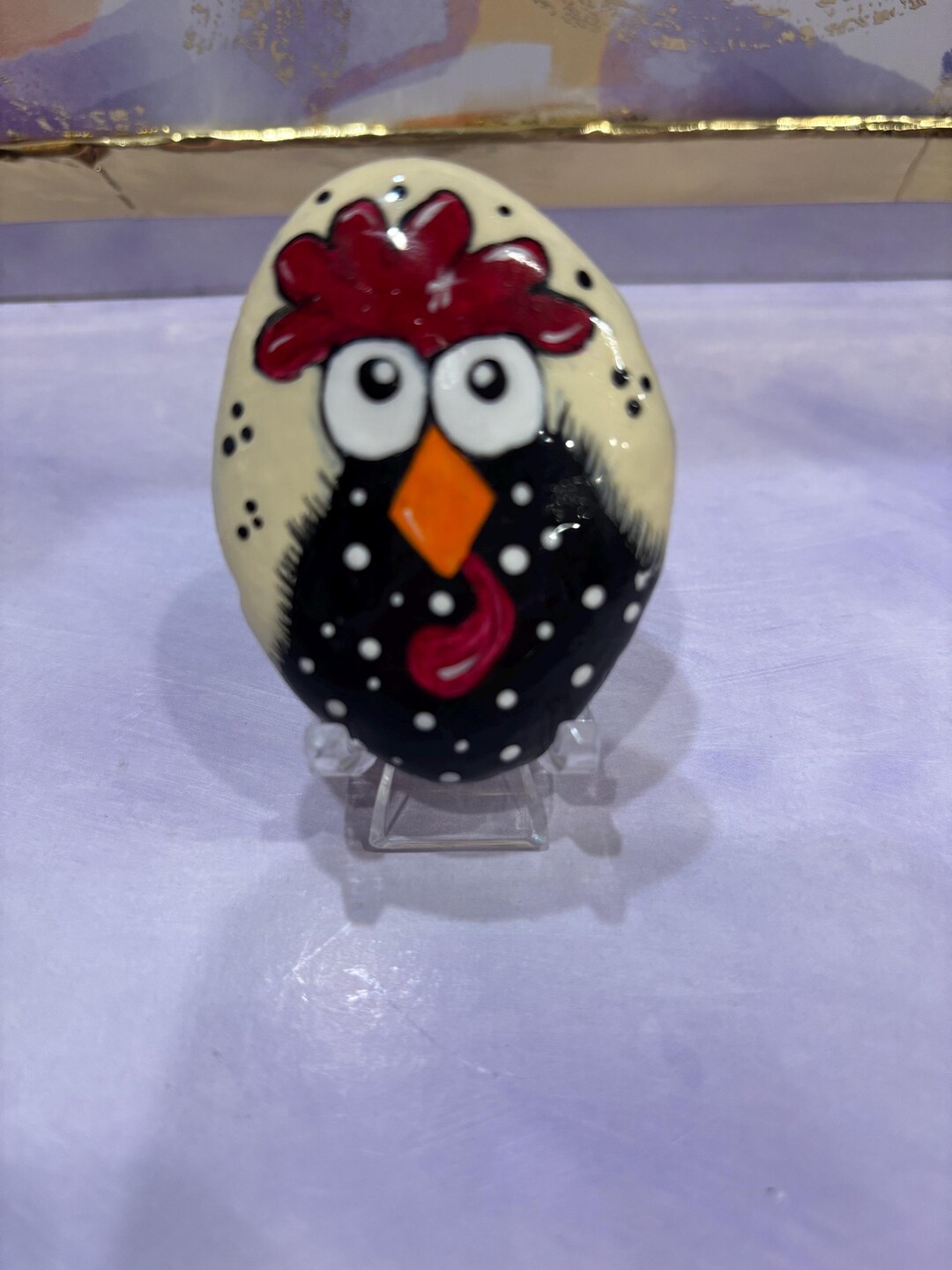 Handpainted Chicken Rock-farmhouse Decor - Etsy