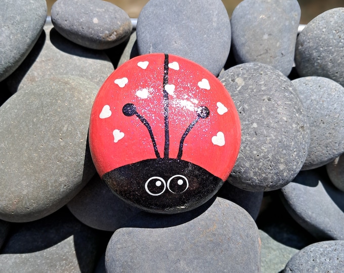 Ladybug Painted Rock, Hand Painted, Kindness Rock, Rock Art - Etsy