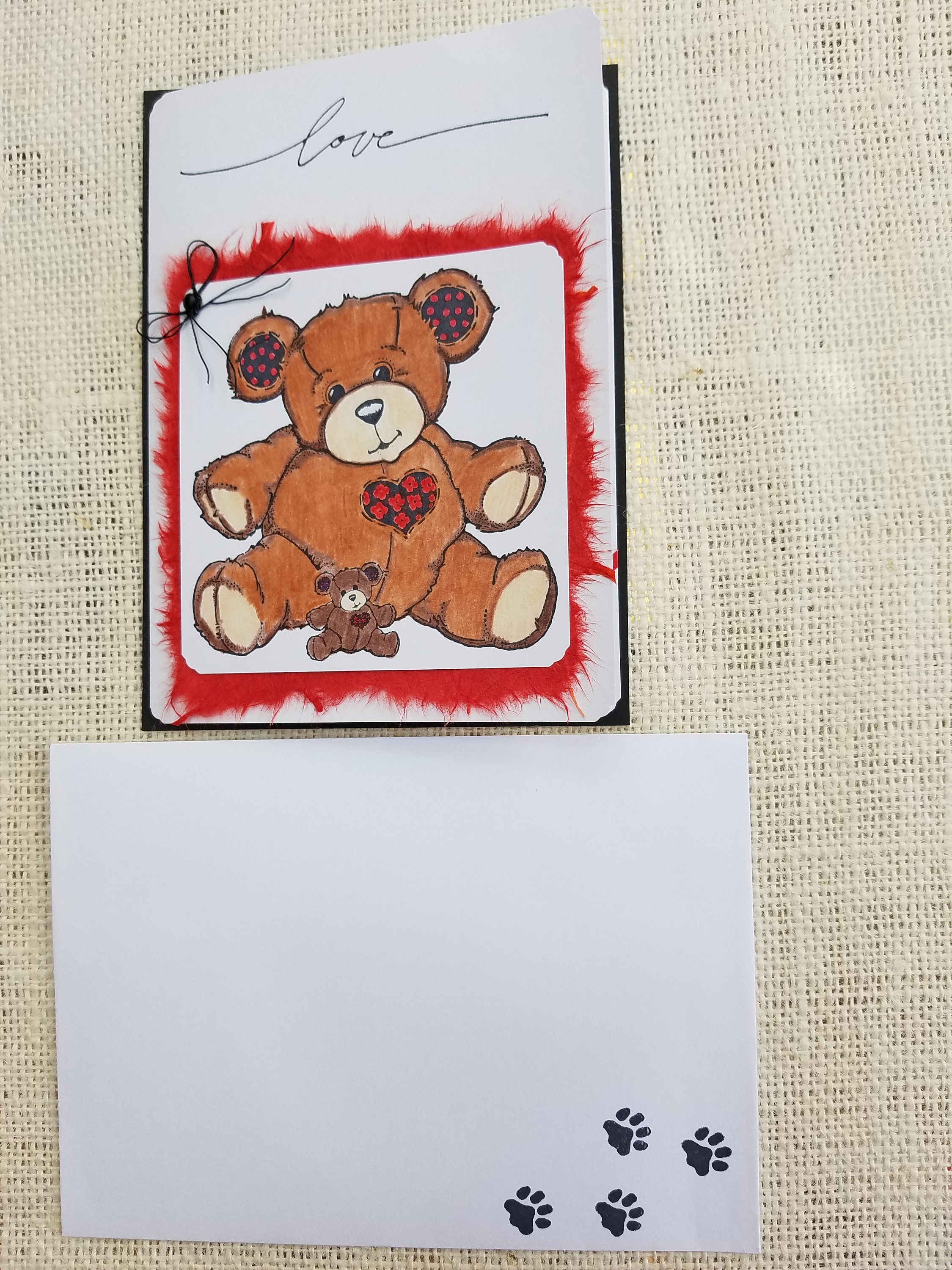 Teddy Bear Handmade Mother's Day Card, Encouragement Card Love, mother ...