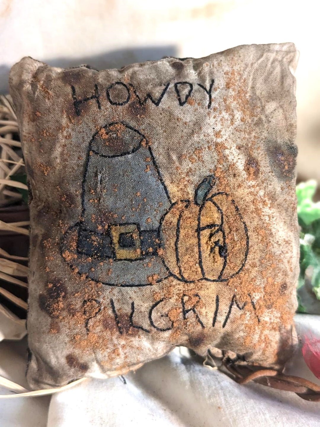 Primitive Howdy Pilgrim Bowl Filler Rustic Homestead Home - Etsy