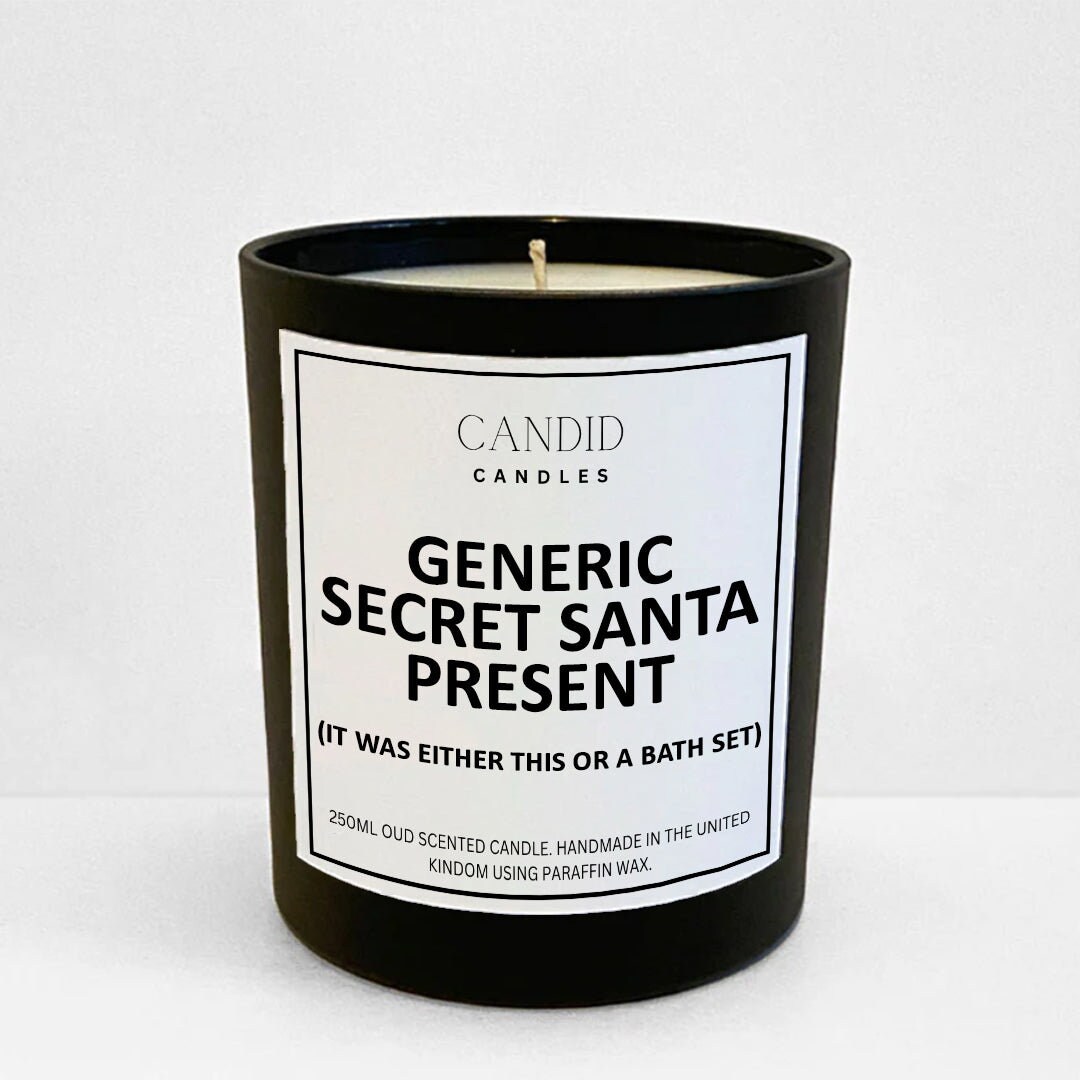 Generic Secret Santa Present Christmas Scented Candle - Etsy