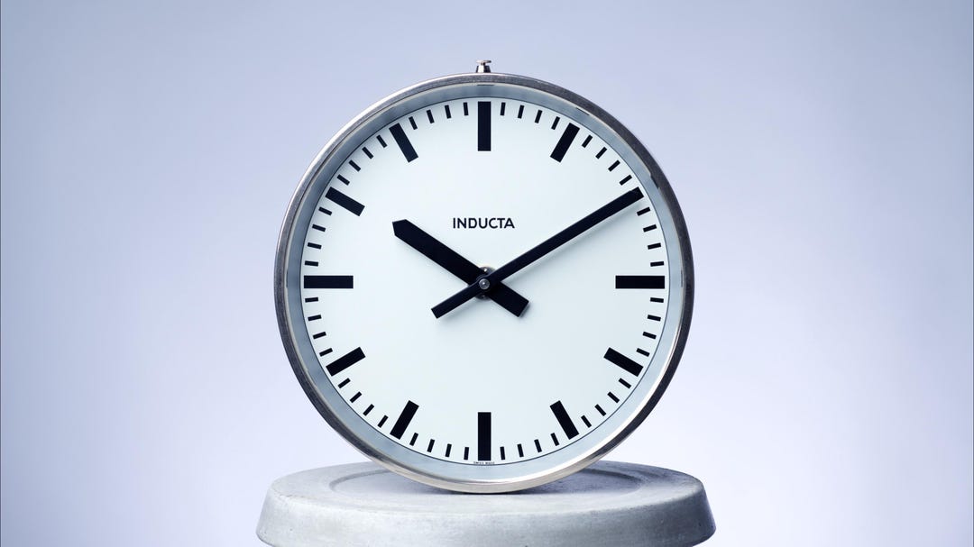 Mid-century Vintage Swiss Wall Clock | 1960s | Inducta of Switzerland ...