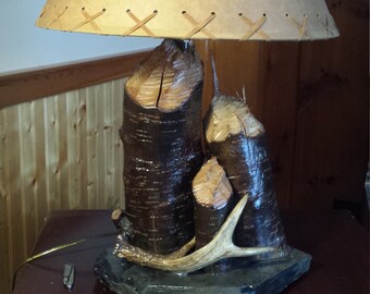 Rustic Log Lamps - Etsy
