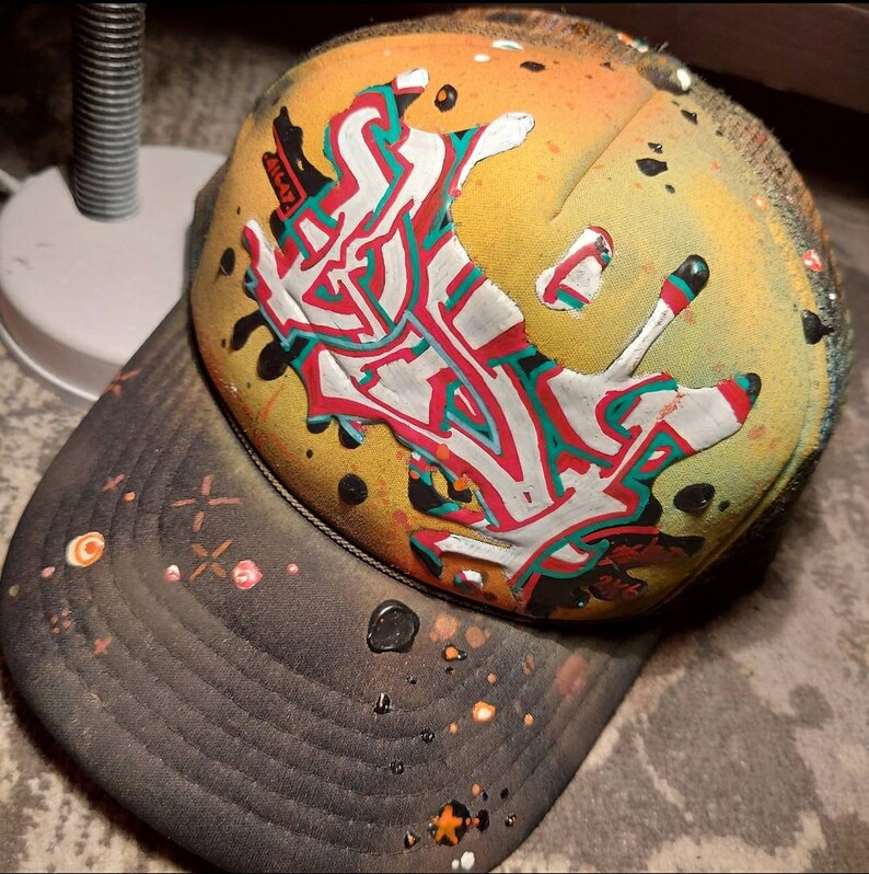 Rare Graffiti Hat by Dust1designs, Original Prototype Fashion Art ...