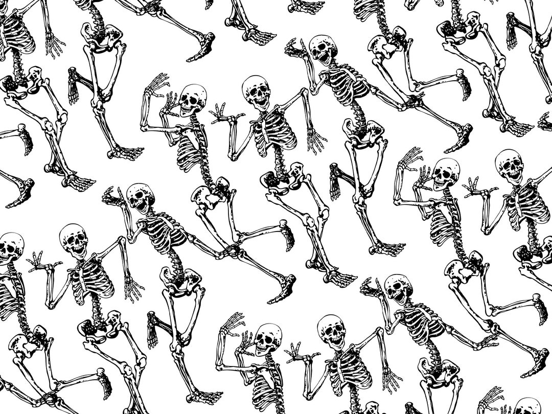 Skeletons Halloween Printable, Skeleton Bones Paper, Skeleton Paper ...