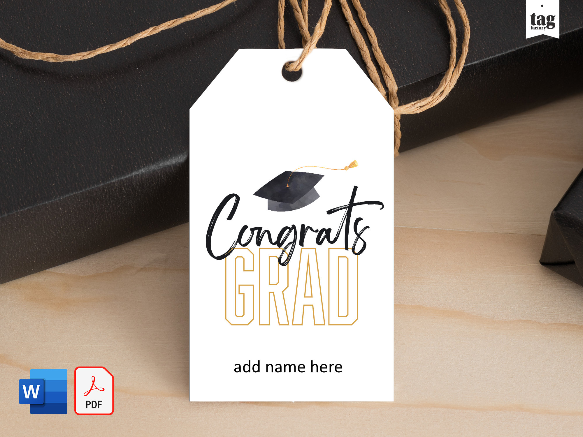 CONGRATS GRAD 2023 Gift Tag Printable, Graduation Cap Treat Tag ...