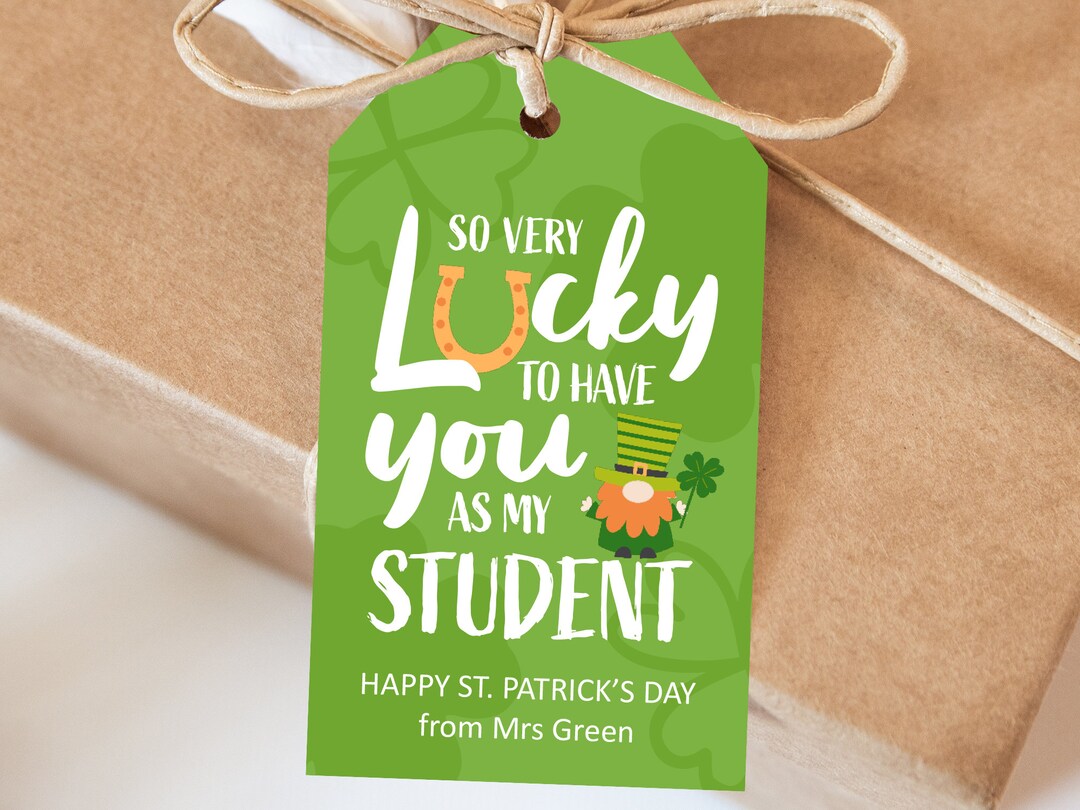 Good Luck & Good Health for the New Year Gift Tag Printable EDITABLE ...