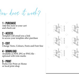 HAPPY NEW YEAR Gift Tag Printable // New Year Wishes Editable Treat Tag ...