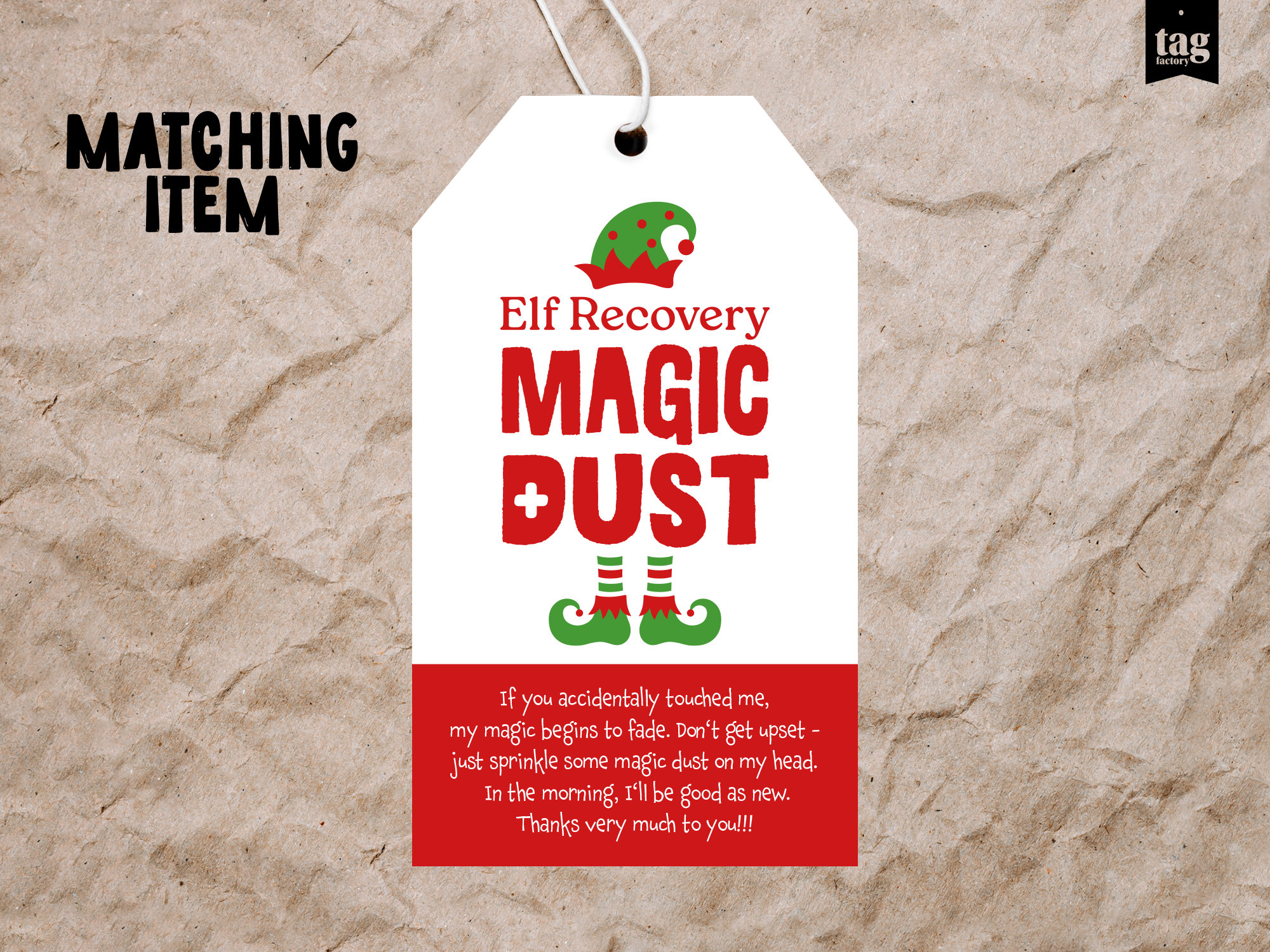 Elf Magic Dust Gift Tag Printable Elf Recovery Magic Dust - Etsy