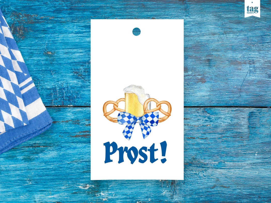 Oktoberfest PROST Treat Tag Printable, Bavarian Octoberfest Tag ...