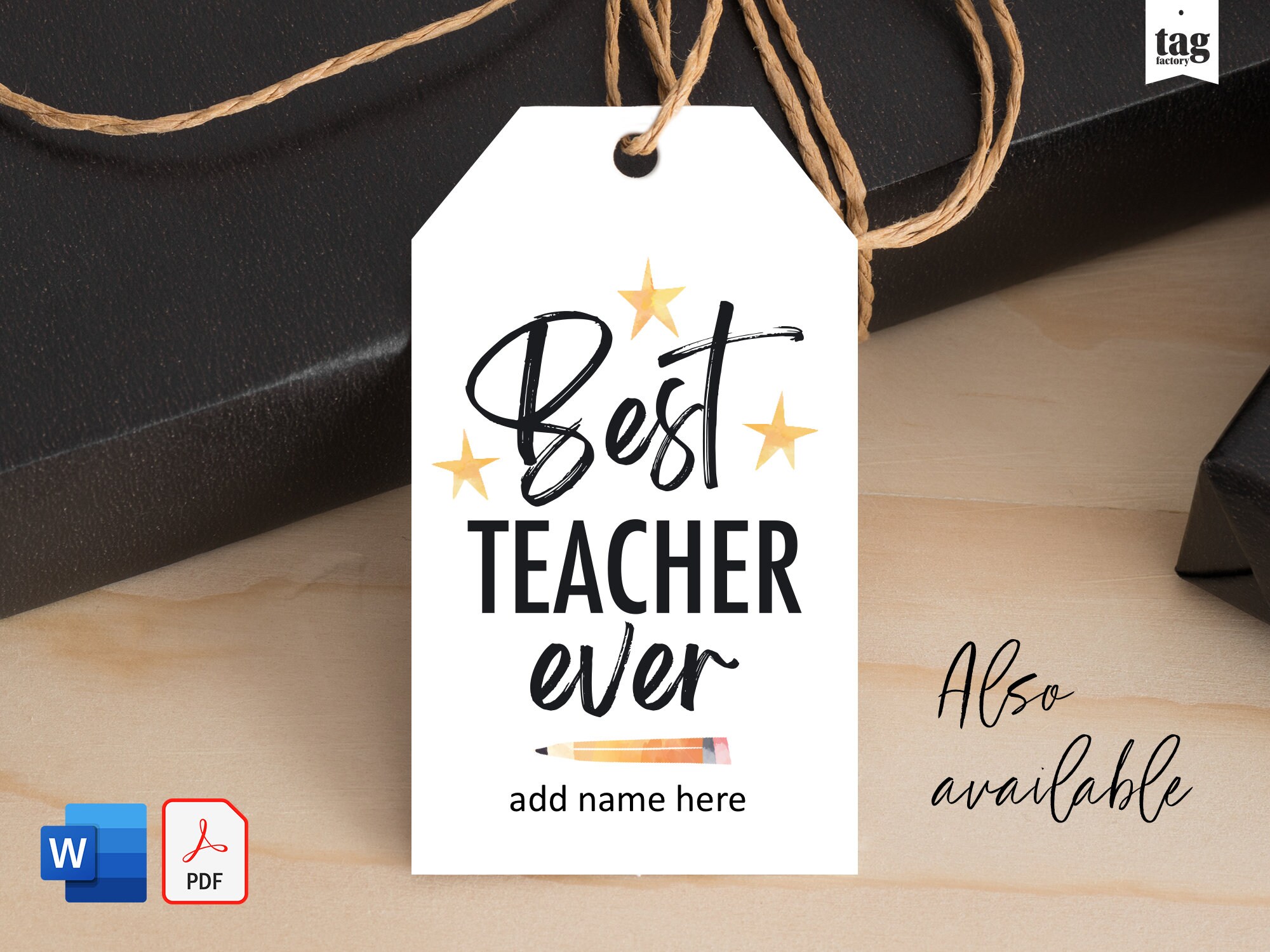Thank You TEACHER Apple Gift Tag Printable Teacher - Etsy