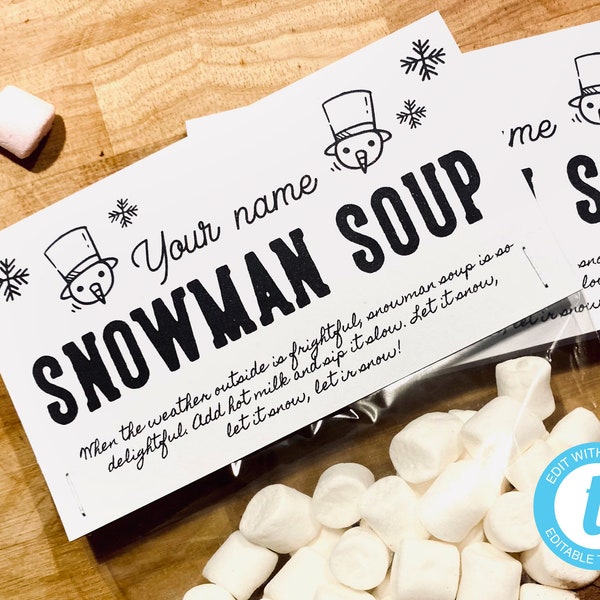 Snowman Bag Topper - Etsy