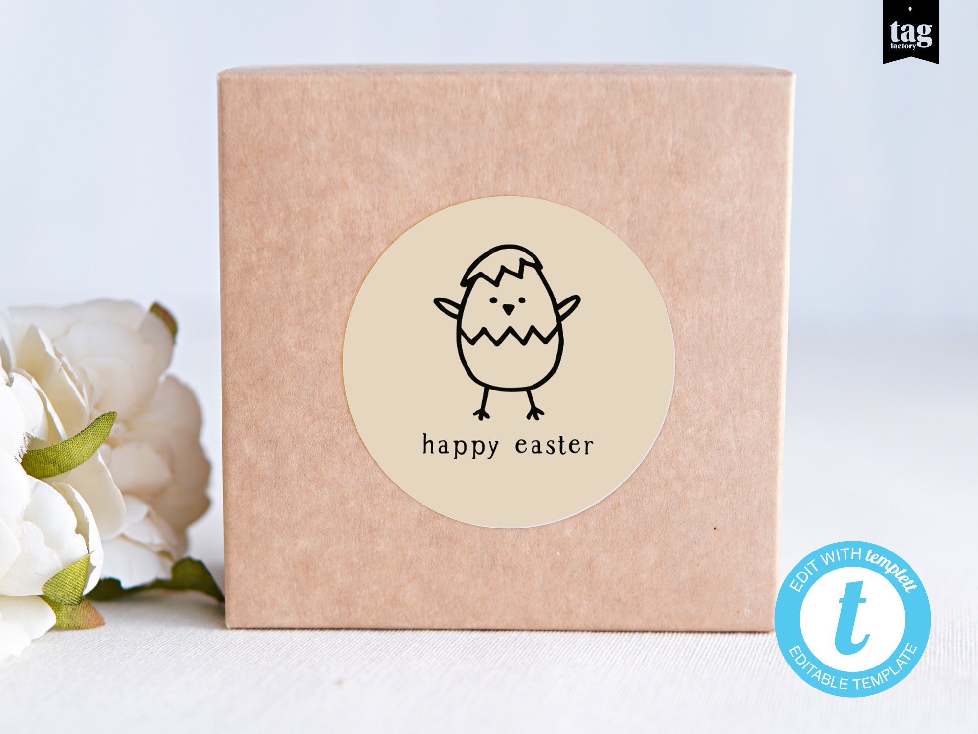 Easter Stickers Printable EASTER Treat Tag Sticker Personalise Easter ...