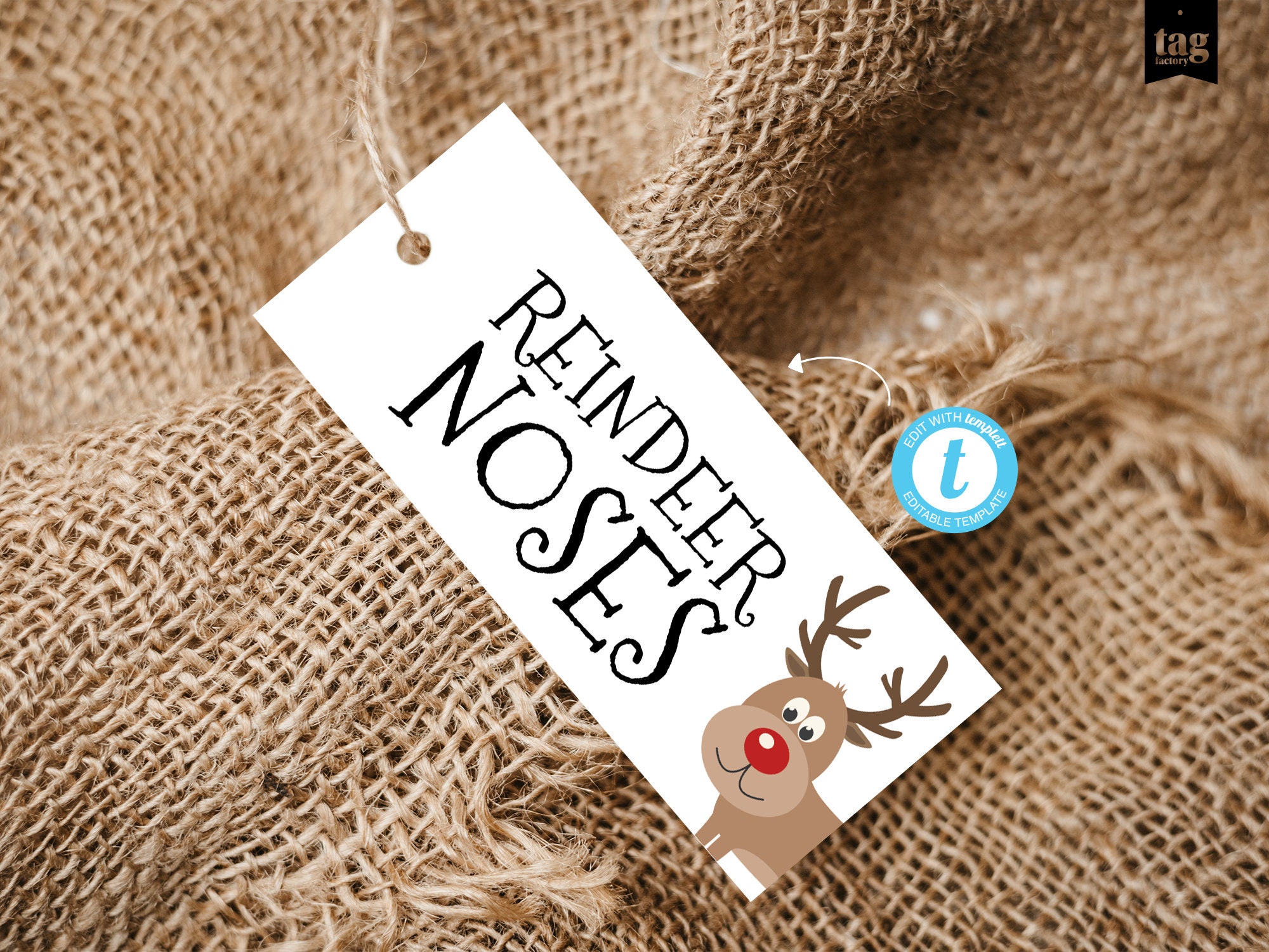 Reindeer Noses Poem Printable Label