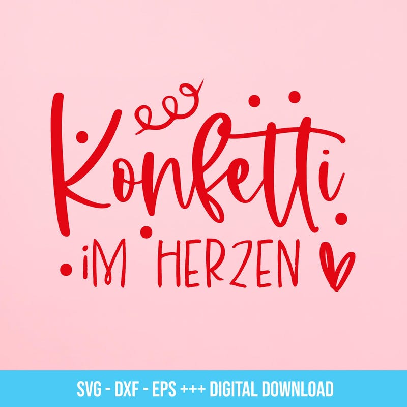 Plotterdatei konfetti im herzen - Etsy.de