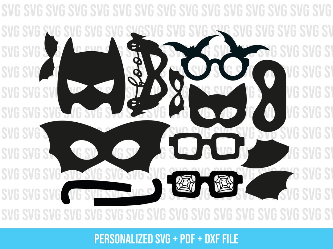 BAT Masks Halloween Party SVG, Bat Mask Svg Cutfile, Bat Wings ...