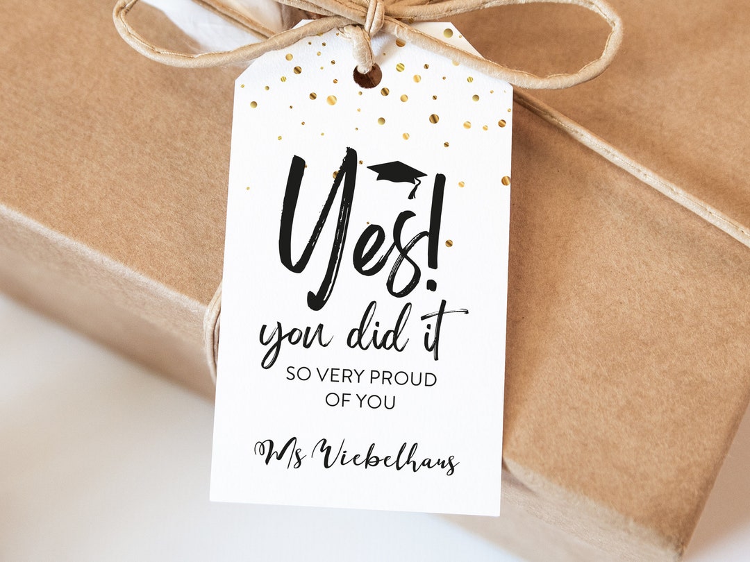 You Did It! CONGRATS GRADUATION Class of 2023 Gift Tag Printable ...