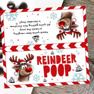 Reindeer Poop Printable, Reindeer Treats, Reindeer Label, Chistmas ...