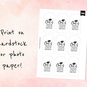 CONGRATS GRAD Gift Tag Printable, GRADUATION Class of 2023 Gift Tag ...