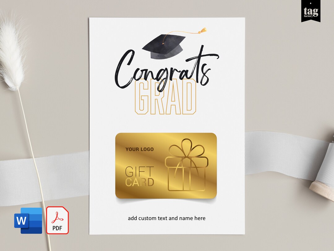 CONGRATS GRAD Class of 2023 Gift Card Holder, Printable Graduation Cap ...
